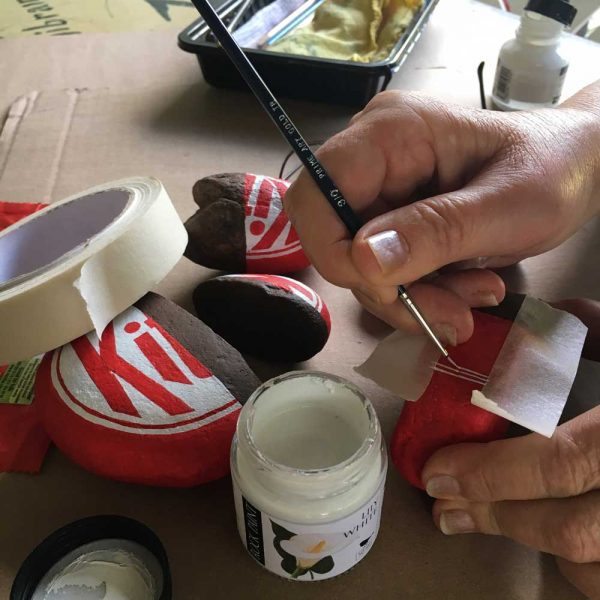 Painted Kit Kat rocks - Rock Paint