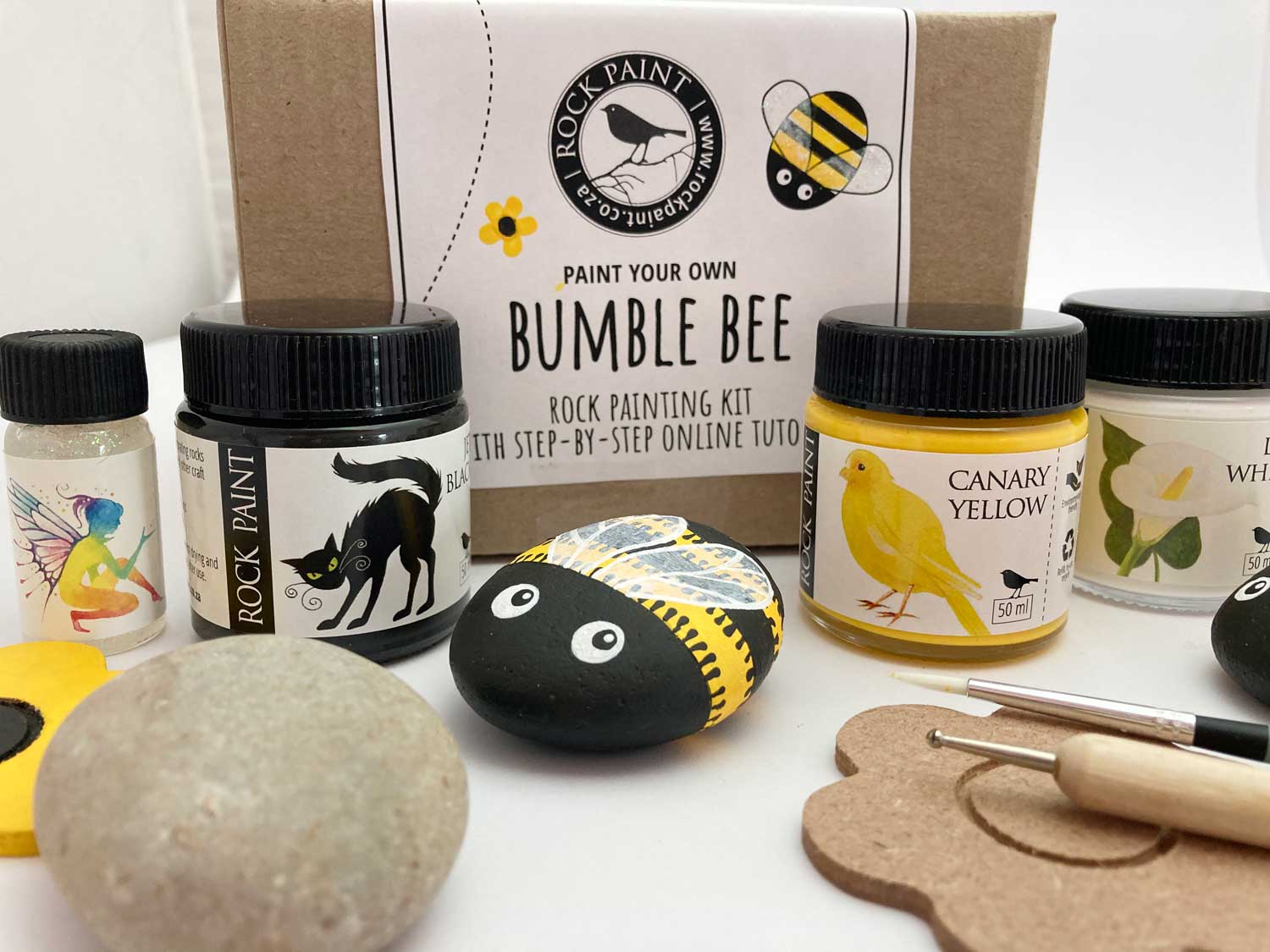 Bumble Bee Tutorial - Rock Paint