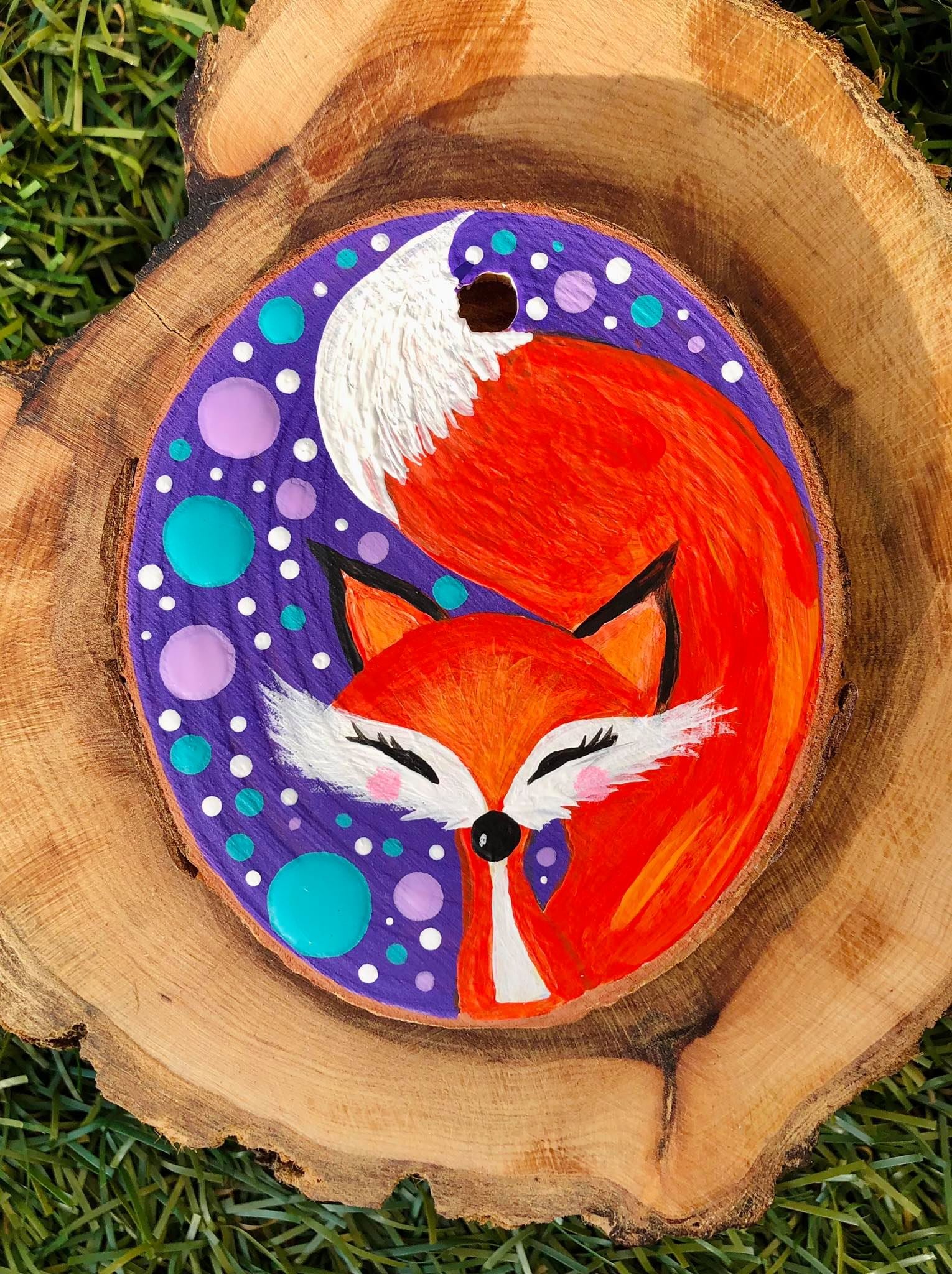Orange Fox - Rock Paint